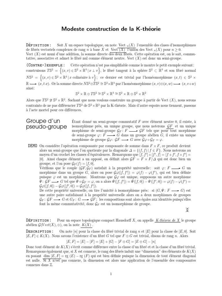 Ktheorie 1999 PaulLibbrecht | PDF