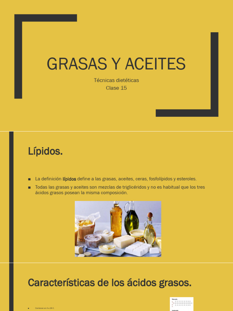 Clase 15 - Grasas y Aceites | PDF
