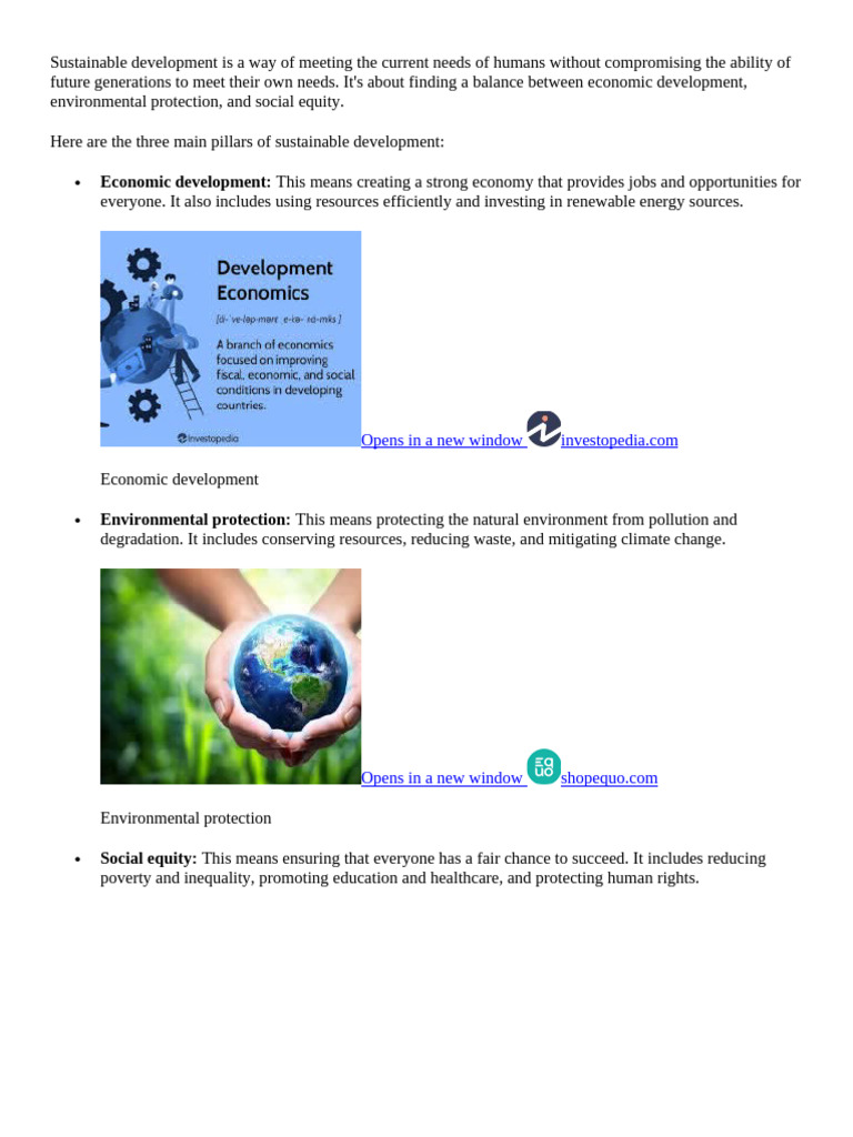 Sustainable Development | PDF