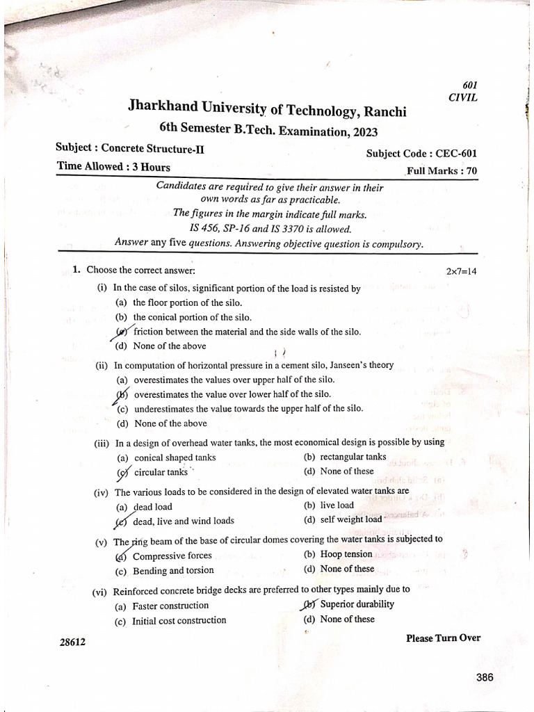 6th Sem Civil PYQ | PDF