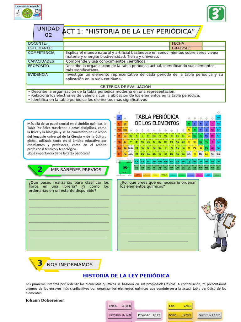 A-3º Act 1 Cyt Und 2 - Sem 1 | PDF
