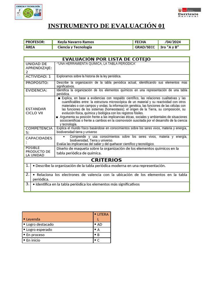 A-3º LC Act 1 - Cyt-Und 2 - Sem 1 | PDF