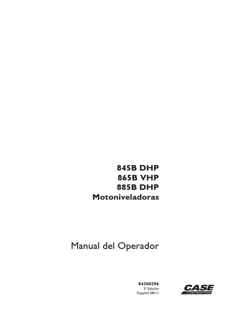 845B Manual Del Operador | PDF