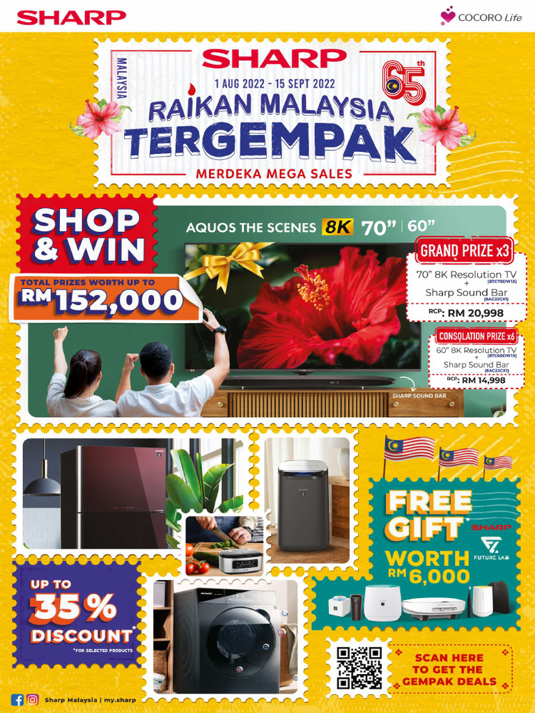 Sharp Raikan Malaysia Merdeka Mega Sales 2022 E Catalogue | PDF