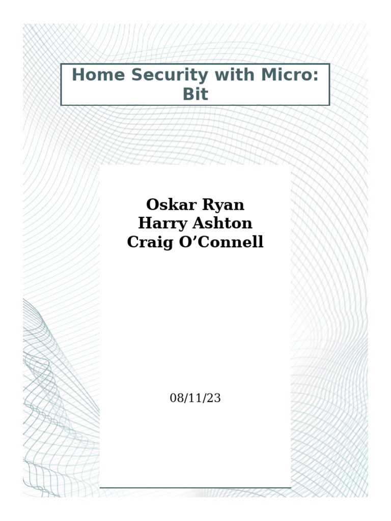 Alt 4 Report Nov22 Home Security | PDF | Computing