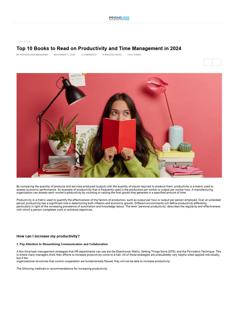 Top 10 Time Management Books 2024 | PDF | Time Management ...