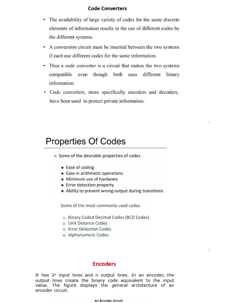 CodeConverters Encoders Decoders | PDF