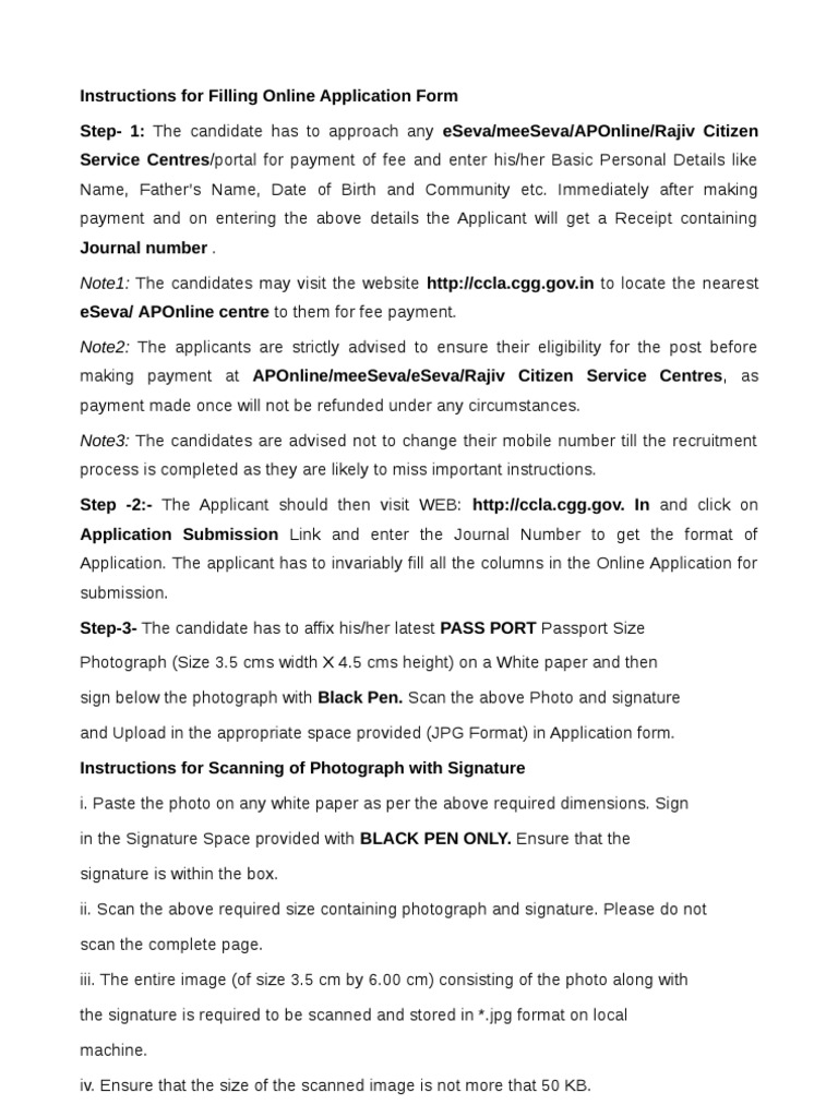 Vro - Vao Application Instructions | PDF