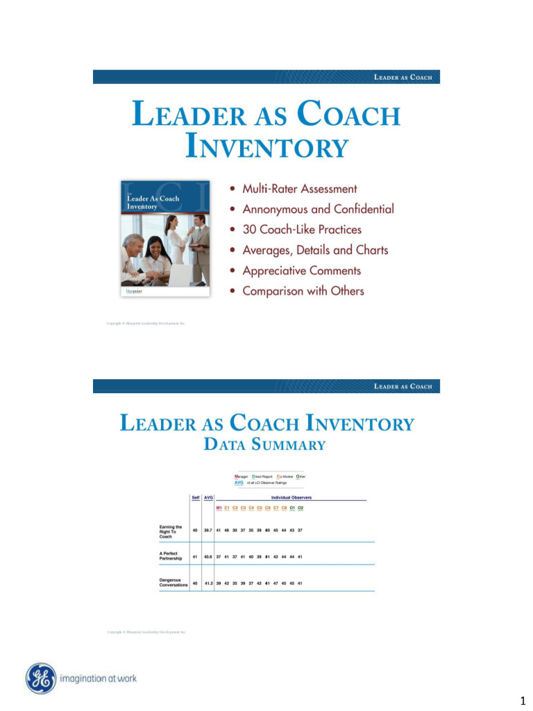 02_Leader as Coach Reflection and Action Planning | PDF