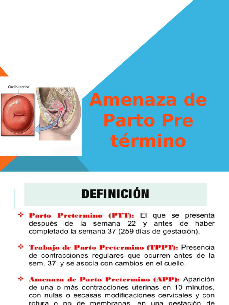 Amenaza de Parto Pretermino | PDF