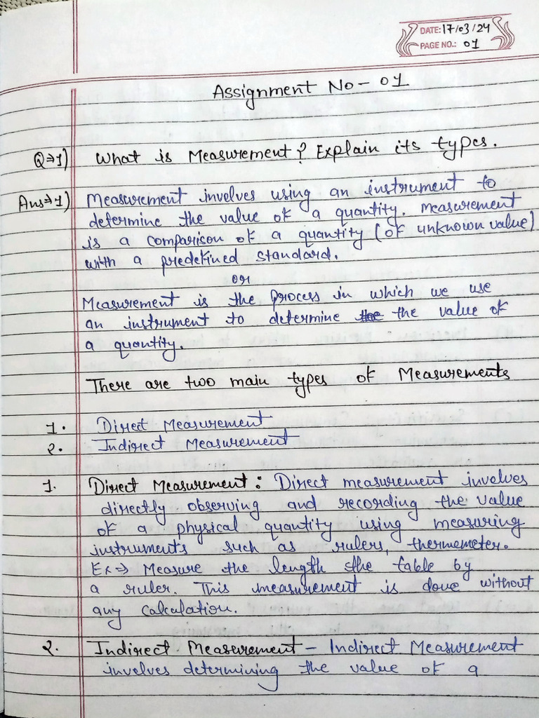 Electronics Instrument and Measurement Subject Assignment | PDF