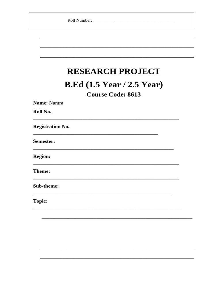 Manual For Research Project 8613-For Online 2 | PDF | Survey ...