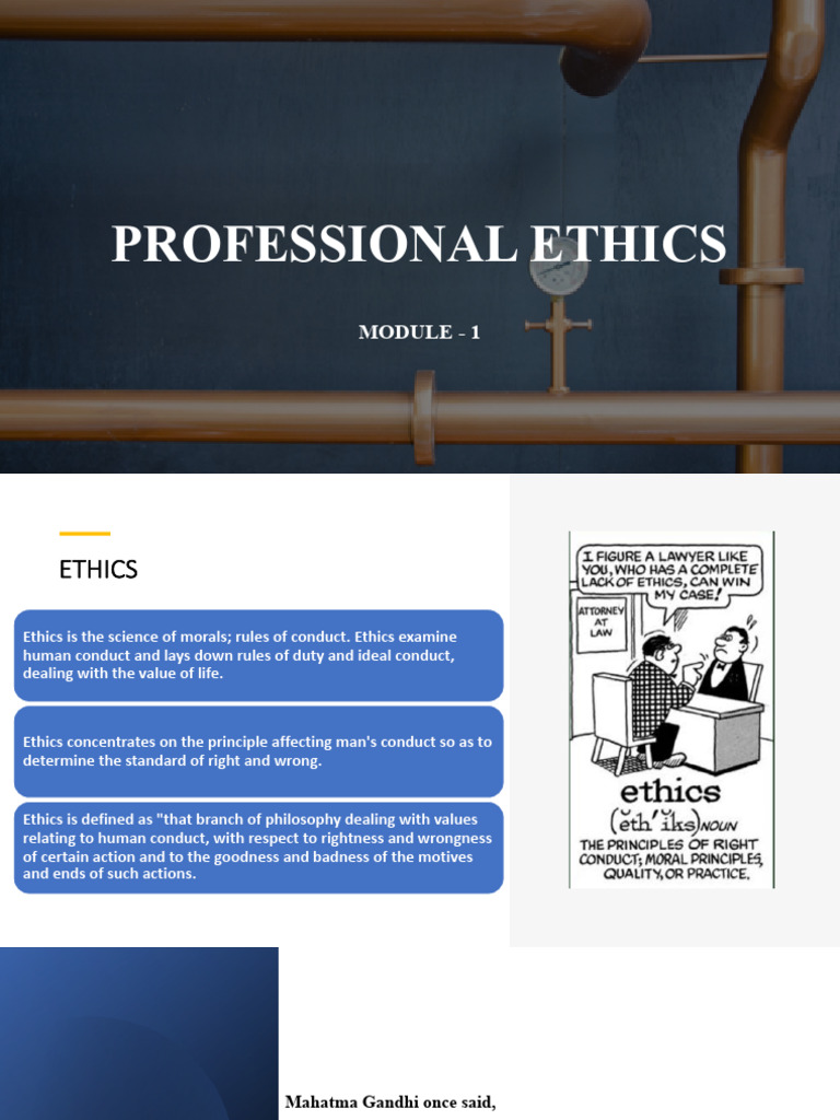 Professional Ethics, Module 1 | PDF