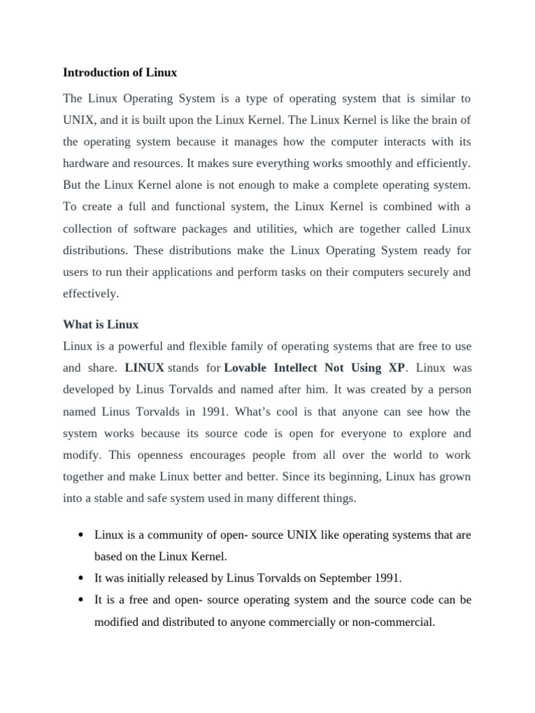 Introduction of Linux | PDF