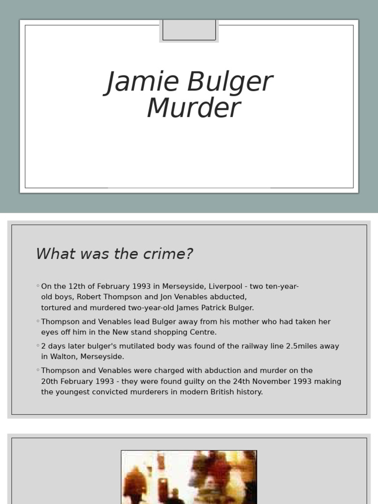 Jamie Bulger Case | PDF