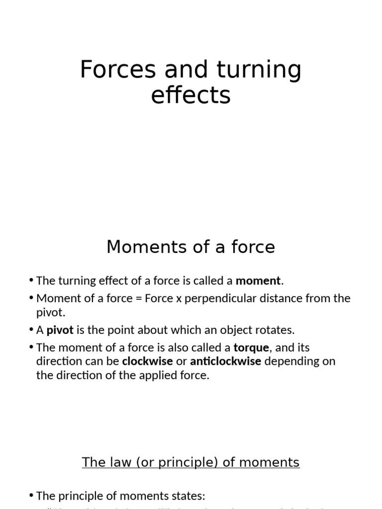 Forces and Turning Effects | PDF