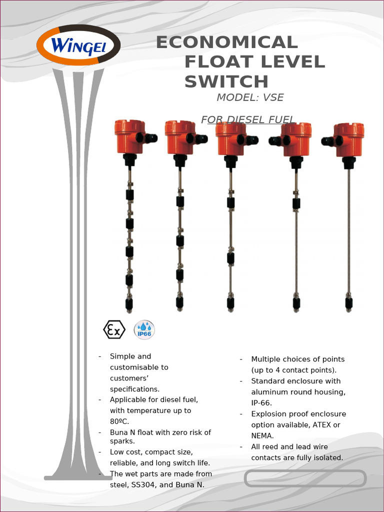 014 - Brochure Level Switch WINGEL VSE (Alternatif 1) | PDF