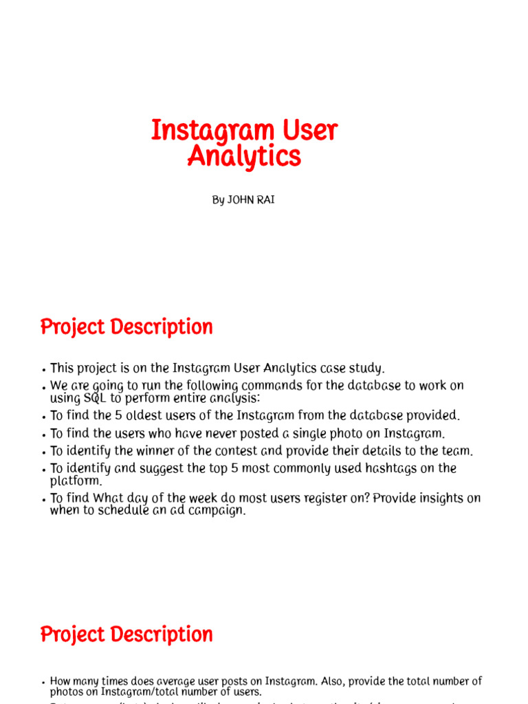 Instagram user analytics | PDF