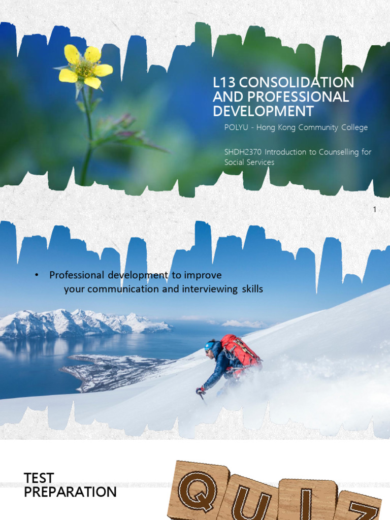 ICSS L13 Consolidation and Professional Development | PDF