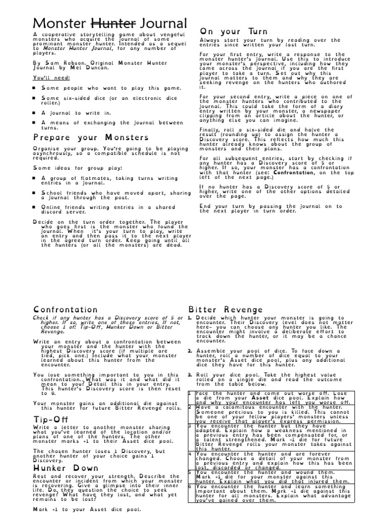 Monster Journal | PDF