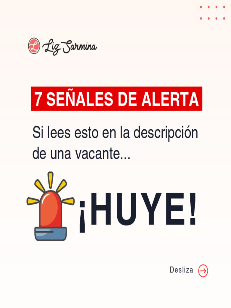 7 Señales de Alerta en Una Vacante - Liz Sarmina-9 | PDF | Relaciones ...