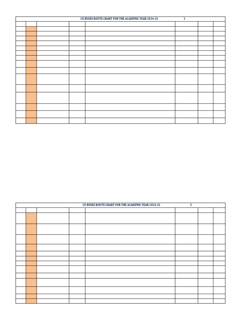 Route Chart W.E.F 15.07.2024 | PDF