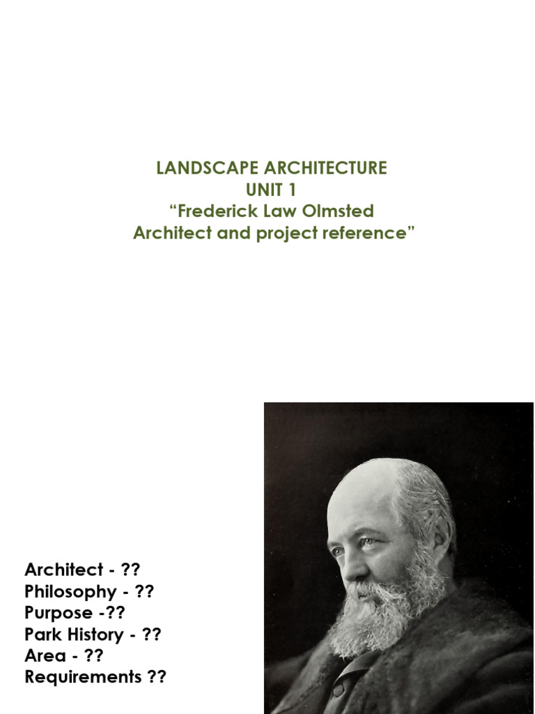 Frederick Law Olmsted | PDF