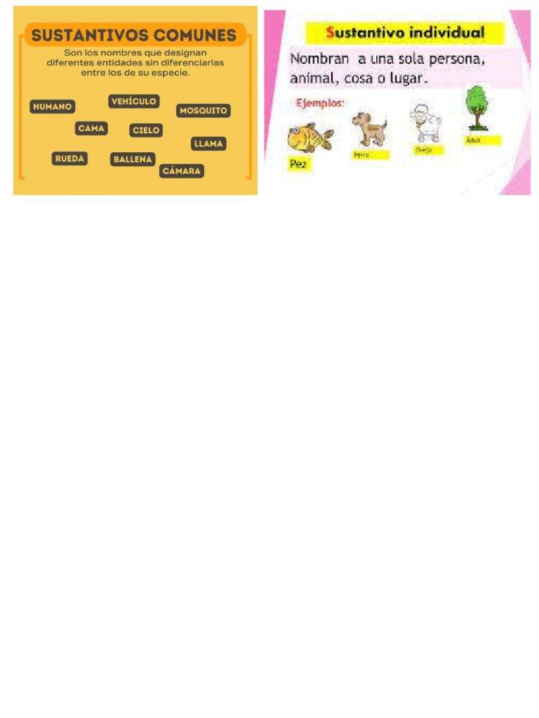 CLASES DE SUSTANTIVOS | PDF