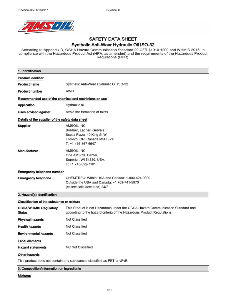Hydraulic Oil Safety Guide | PDF | Dangerous Goods | Waste