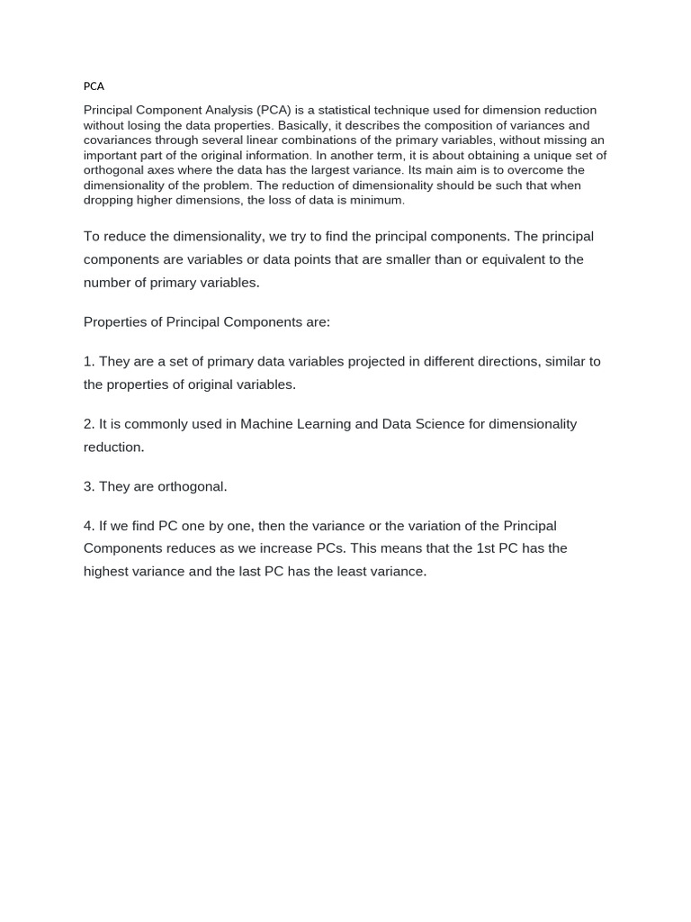 Pca | PDF