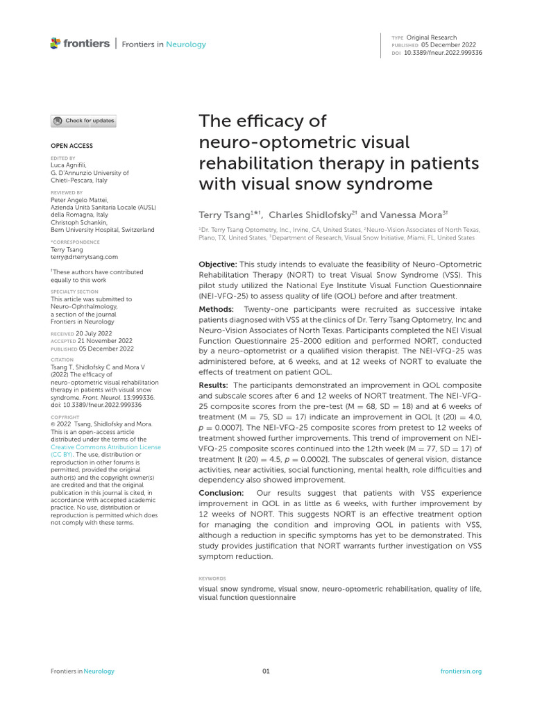 Tsang Et Al. - 2022 - The Efficacy of Neuro-Optometric Visual ...