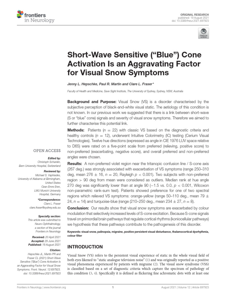 Hepschke Et Al. - 2021 - Short-Wave Sensitive (Blue) Cone Activation Is ...