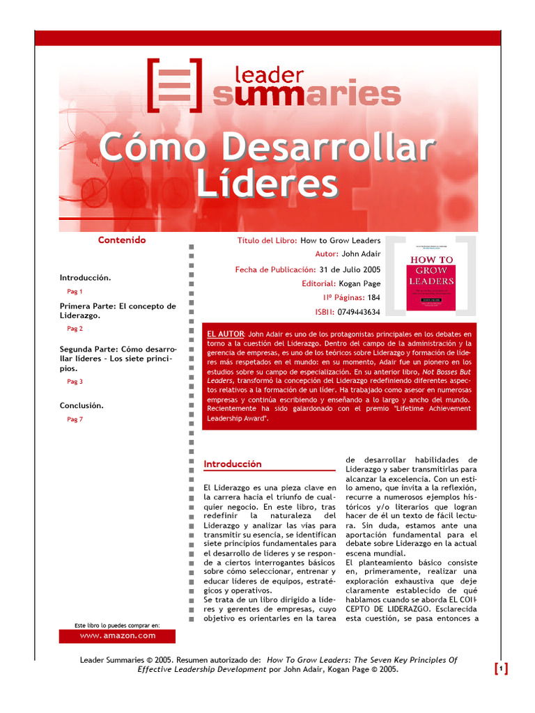 Como desarrollar lideres | PDF