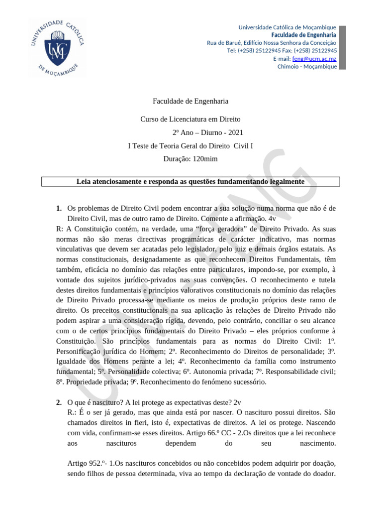 Teste I TGDC Diu 2021 | PDF