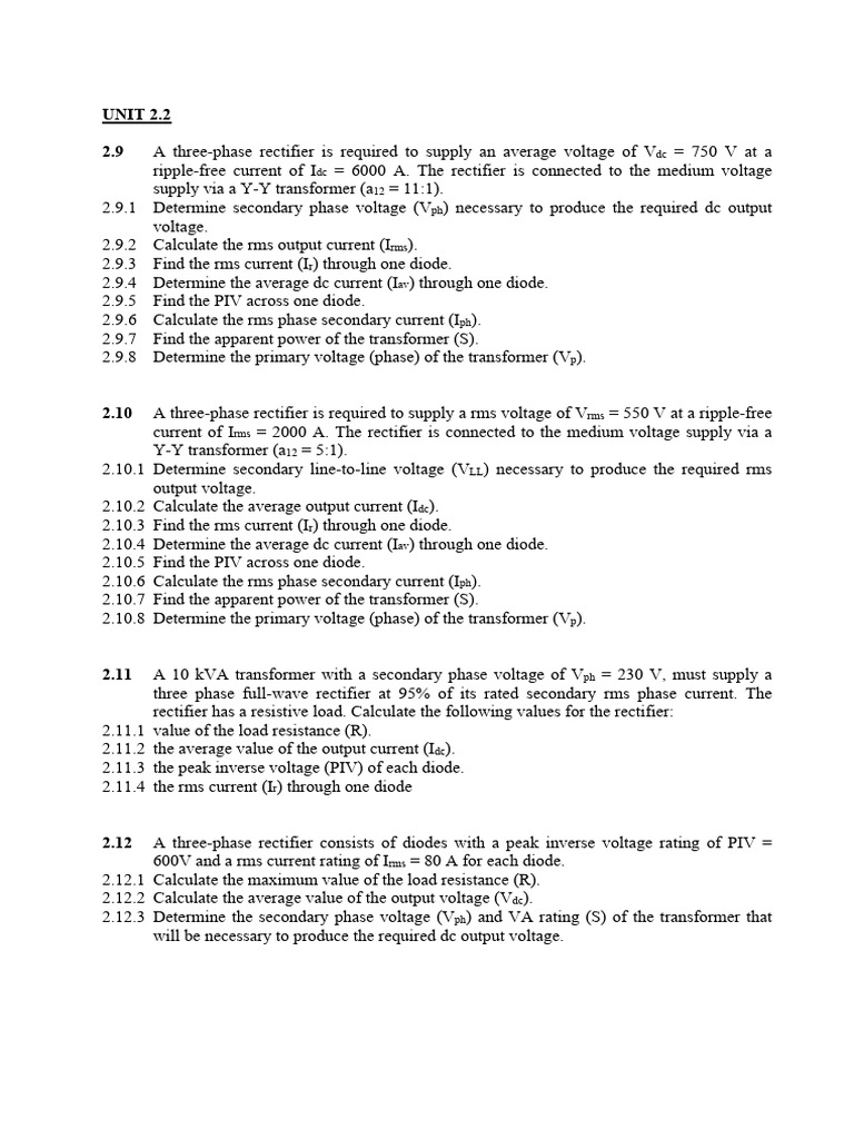 Tutorial Problems Unit2 2 | PDF | Science & Mathematics