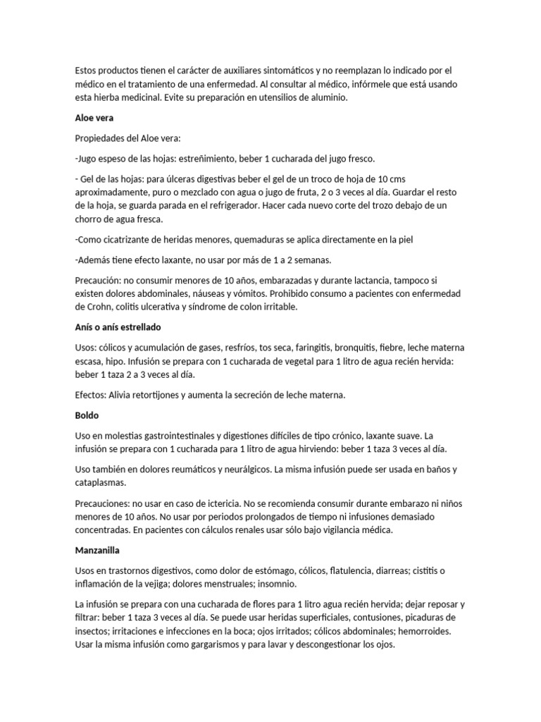 Borrador Del Triptico Hierbas | PDF