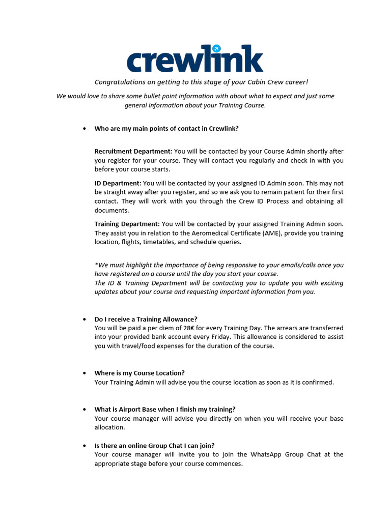 EU Crewlink FAQ | PDF