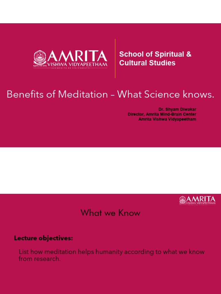05-Benefits of Meditation | PDF