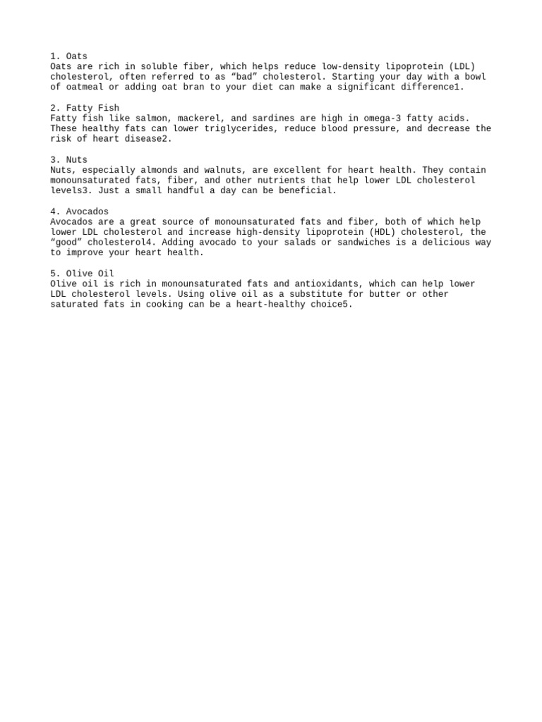 Reduce Cholesterol | PDF