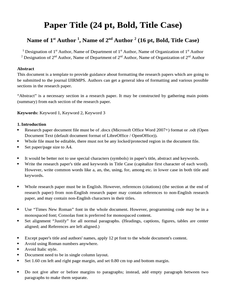 Research Paper Format | PDF