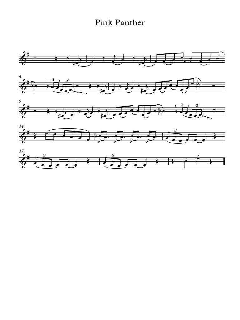 Pink Panther - Full Score | PDF