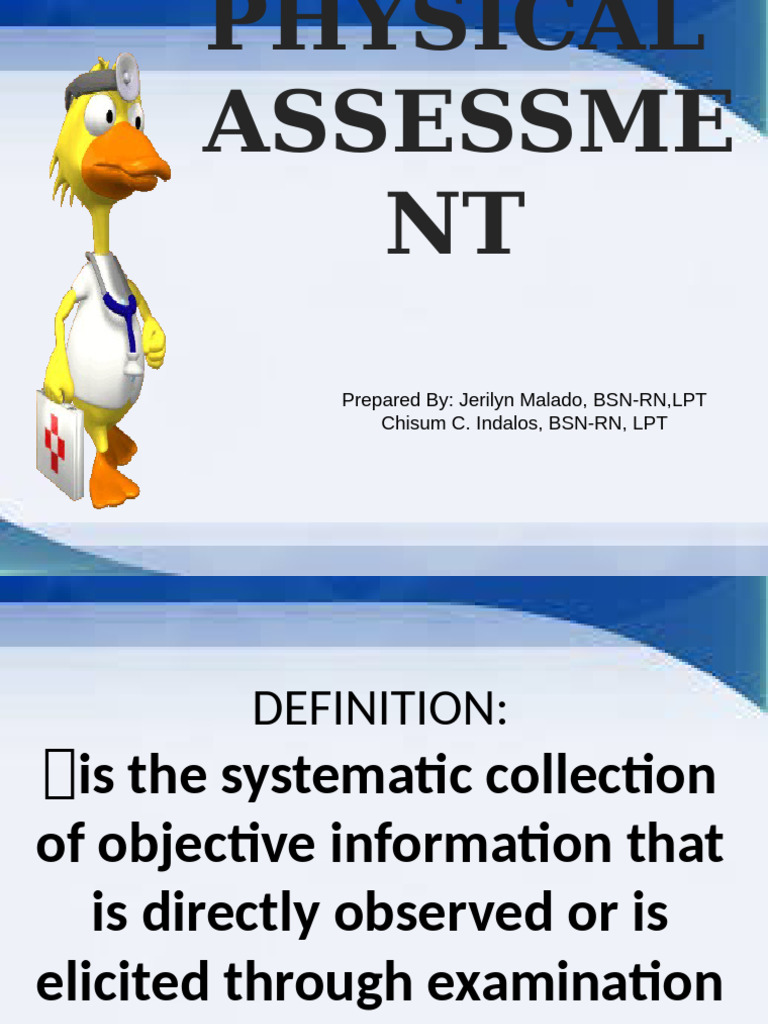 Ed 1 Physical Assessment Part I Ippa Gen Survey | PDF