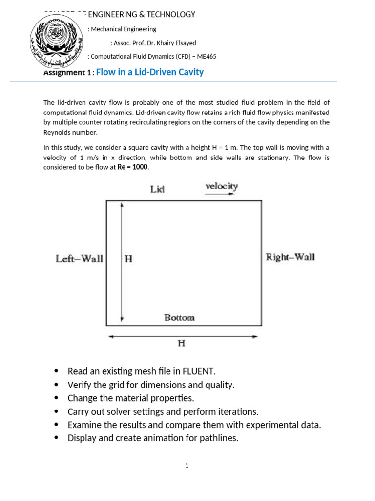 CFD Assignment 1 | PDF