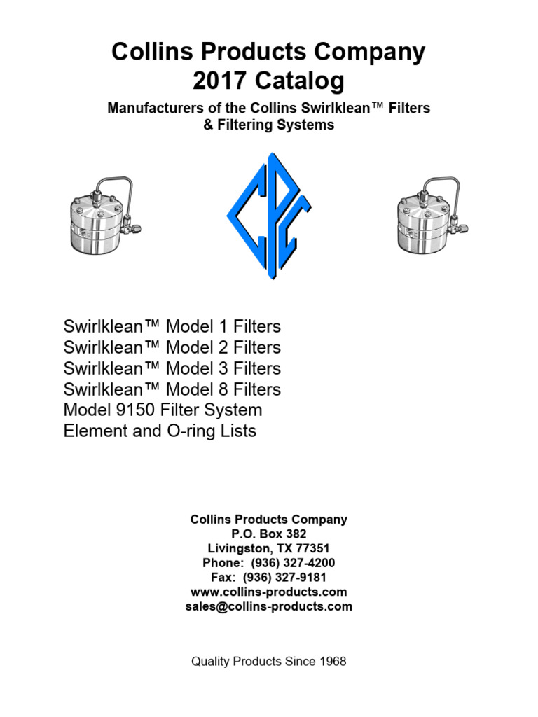 2017 Collins Products Ca13130 | PDF