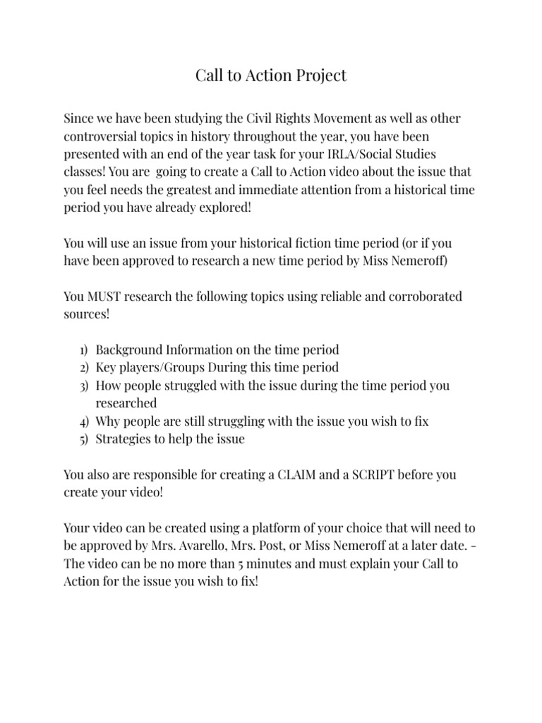 Call To Action | PDF