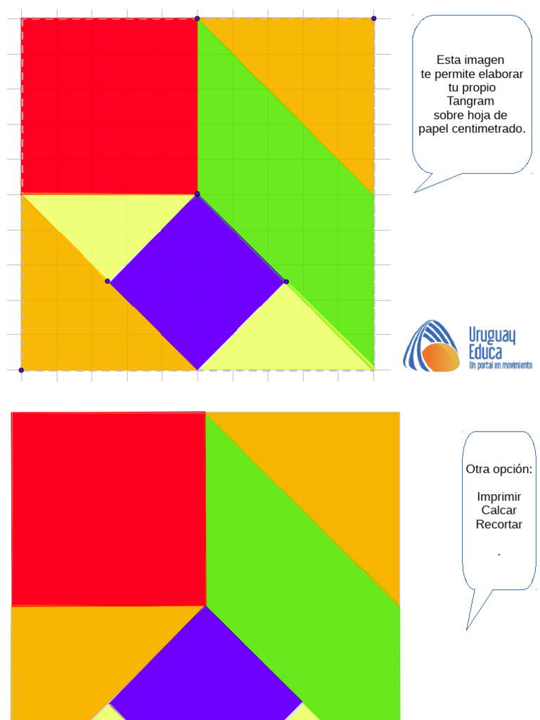 Plantillas de Tangram - Dos Modelos | PDF