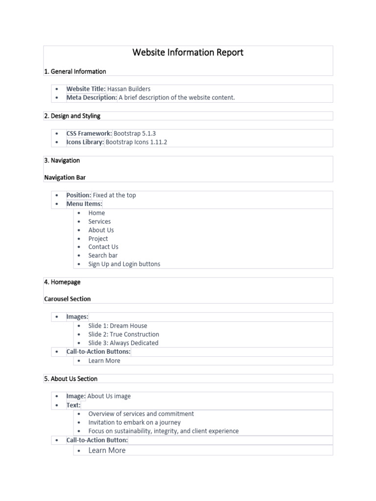 Website Information Report | PDF