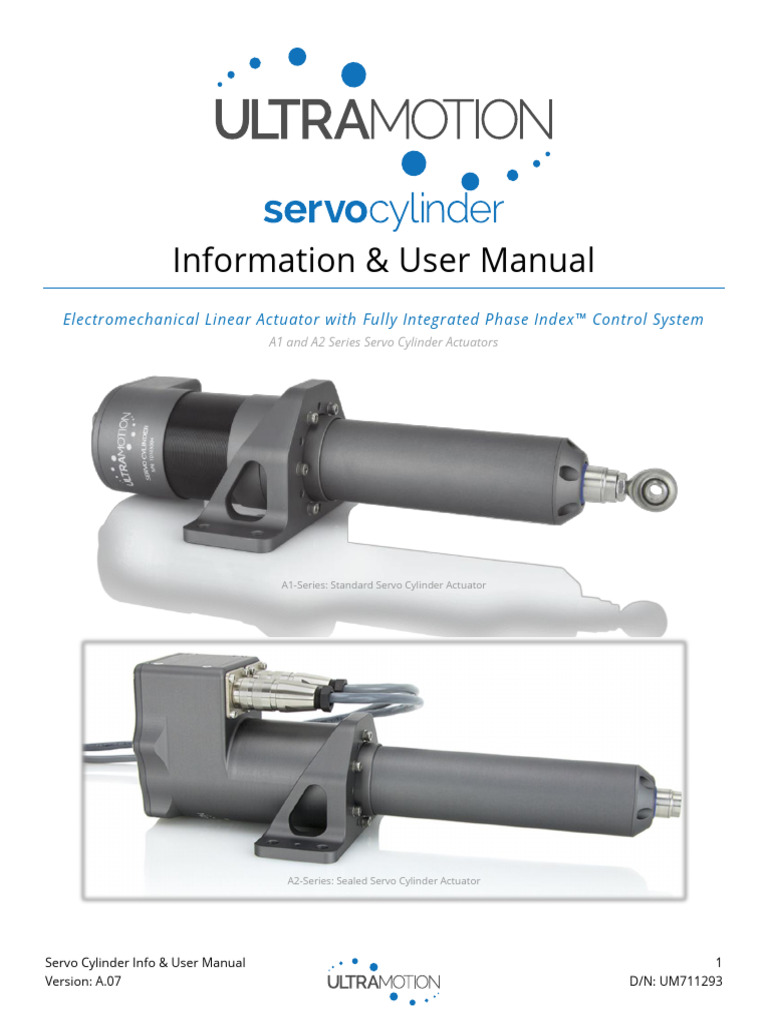 Ultra Motion Servo Cylinder Manual | PDF