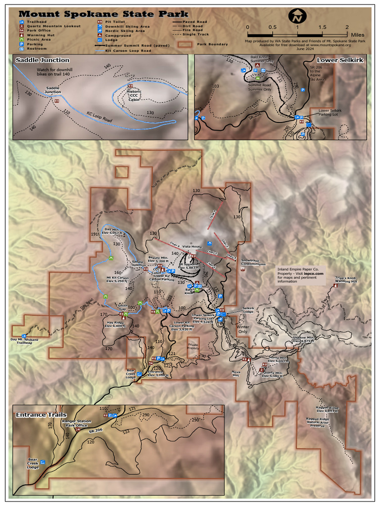 Mount Spokane Trail Map | PDF