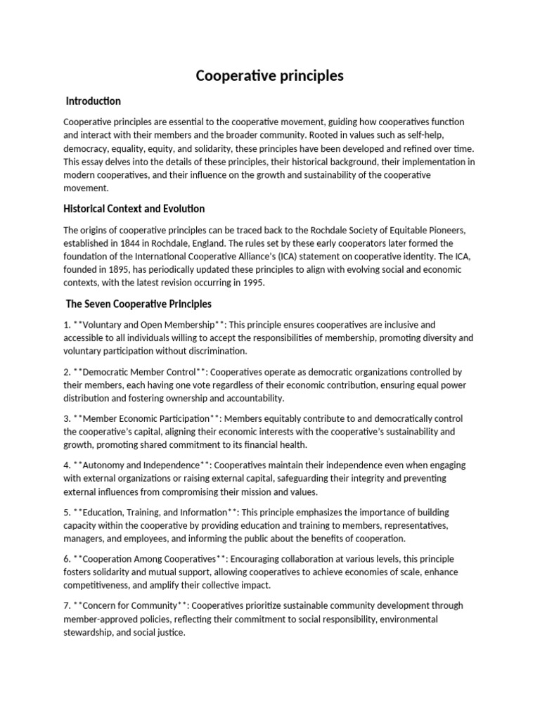 Cooperative Principles | PDF